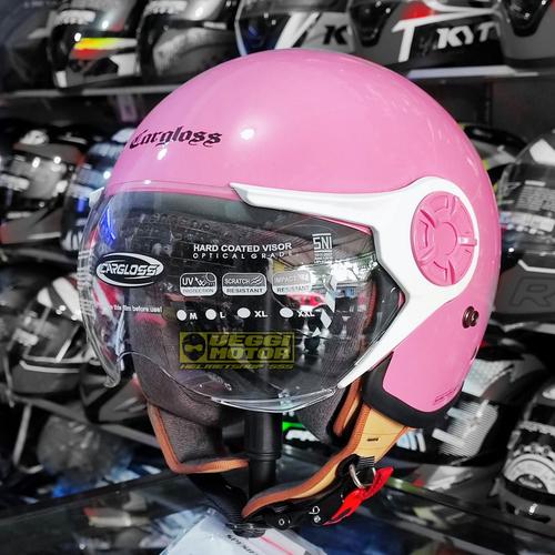 Jual HELM CARGLOSS HIJAB YRH ORIGINAL - pink milk, all size fit L ...