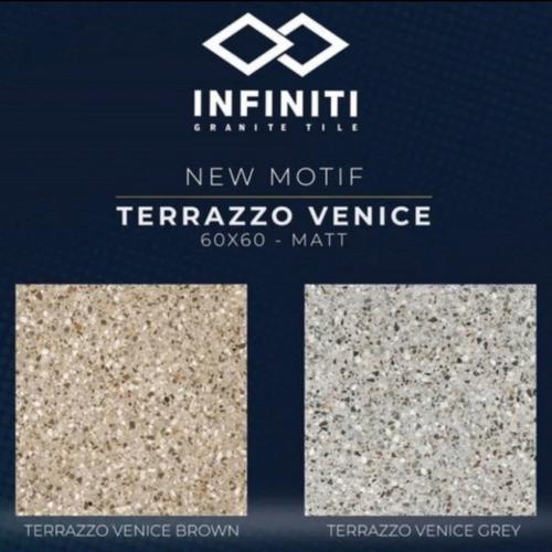Jual Granit Lantai Dinding Teras 60 x 60 Cm Infinity Terazzo Venice Doff - Brown - Kab. Bogor ...