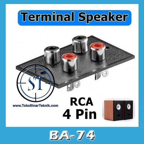 Jual BA-74 Socket Rca 4P 4 Lubang Soket Cover Terminal 4 pin Box ...