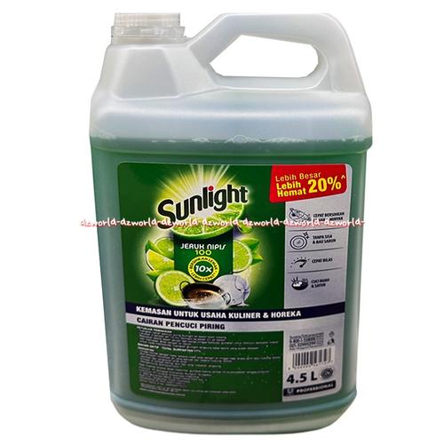 Jual Sunlight Cairan Pencuci Piring 4.5L Kemasan Derigent Ukuran Besar ...
