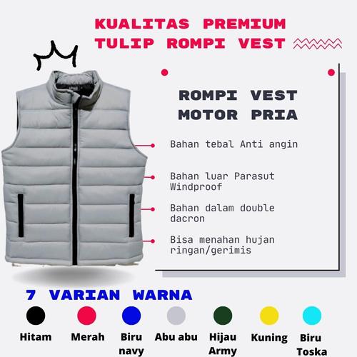 Jual rompi jaket motor premium cocok untuk touring - Kuning, L - Kota ...