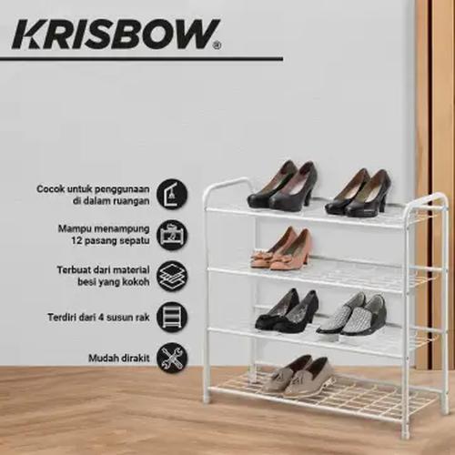 Jual Ace Stora Rak Sepatu Besi 4 Tingkat Shoe Rack Minimalis Putih ...