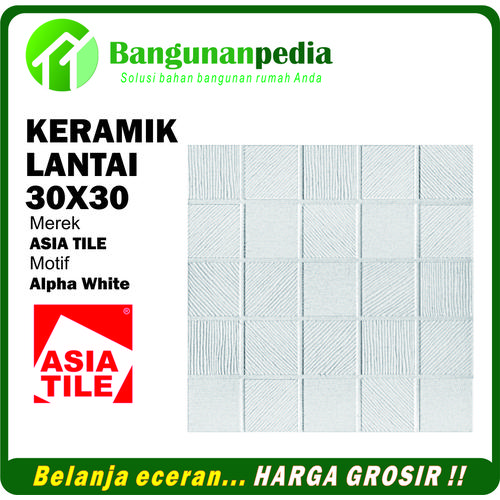 Jual KERAMIK ASIA TILE ALPHA 30X30 KW 1 HARGA PER DUS - WHITE - Kab ...