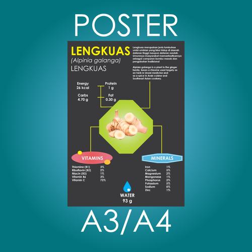 Jual Poster Infografis tentang Lengkuas - Ukuran A3 atau A4 - Tanpa Laminasi, A3 - Kota Cimahi ...