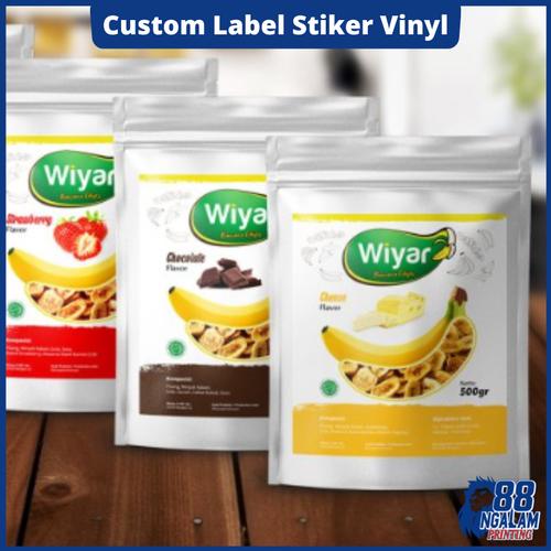 Jual Cetak Stiker Vinyl Susu Putih Glossy Label Kemasan Makanan Minuman ...