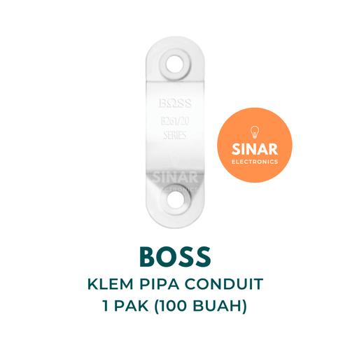 Jual Klem Pipa Conduit 20 mm/20mm 1 Pak (100 buah) BOSS - Kota Bandung ...