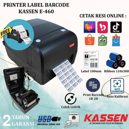 Promo Kassen E460 Printer Barcode Transfer Thermal 110mm E-460 Resi Harga - Kota Surabaya ...