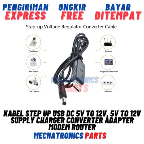 Jual Kabel Step UP USB DC 9V, 12V Supply Charger Converter Adapter ...