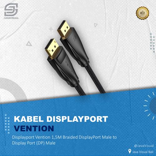 Jual Displayport Vention 1,5M Braided DisplayPort Male to Display Port ...
