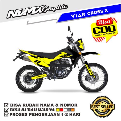 Jual STIKER DECAL VIAR CROSS X 150 KUNING DEKAL VIAR DESIGN CUSTOM ...