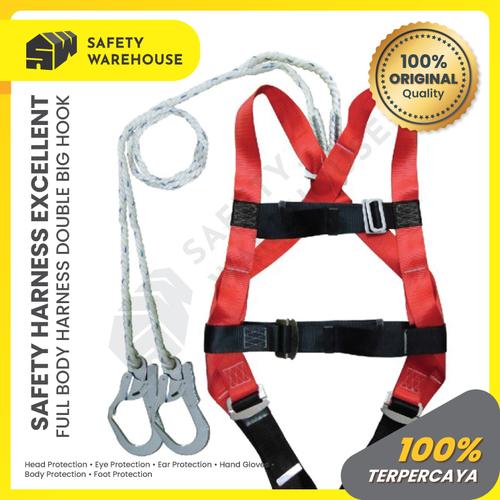 Jual Safety Harness / Full Body Harness Double Big Hook Excellent 0257A ...