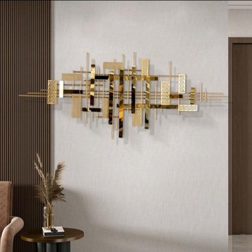 Jual Bamboo artwork / Hiasan Dinding / Gold Iron / Modern Elegan ...
