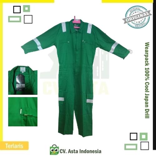 Jual Wearpack Safety 100% Cool Hijau - Coverall Baju Safety Warna Hijau ...