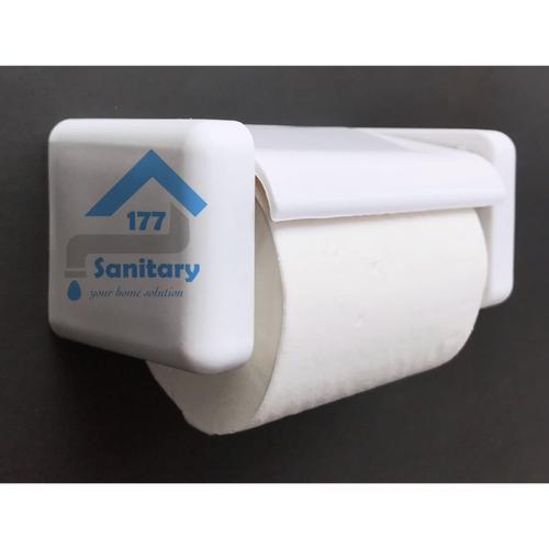 Jual Tempat tisu plastik model Toto-rak tissue gulung roll PVC PUTIH ...