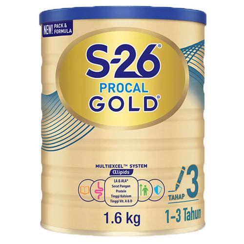 Jual S-26 Procal Gold Tahap 3 Susu Formula Kaleng Anak 1600 g 1.6kg ...
