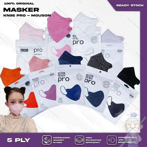 Promo Masker KN95 MOUSON PRO 5PLY 10PCS Putih Hitam Abu MEDIS - Jakarta ...