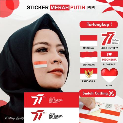Jual stiker pipi merah putih cinta Indonesia edisi spesial bendera - 77 ...