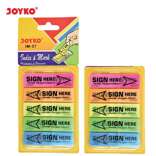 Jual Index & Mark / Sticky Note Sign Here JOYKO IM-37 Plastik - Kota ...