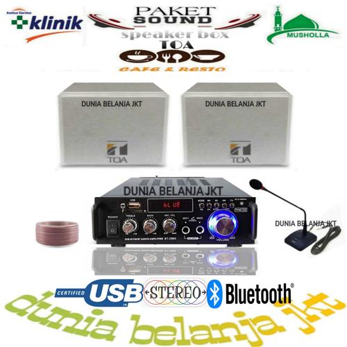 Jual paket sound system cafe resto amplifier speaker toa 2 titik with ...