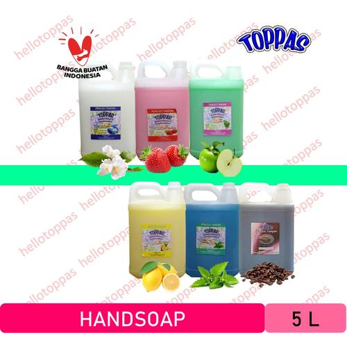 Promo GROSIR Toppas Sabun Cuci Tangan / Hand Soap 5 Liter (jasmine/Apel ...