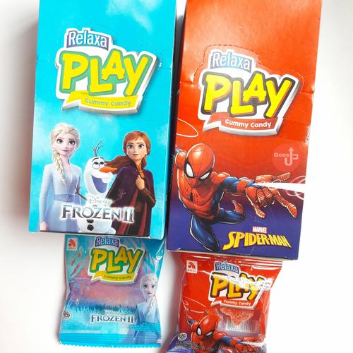 Jual Relaxa Play Gummy Candy Frozen Spiderman Sachet Box Isi 10 bks ...