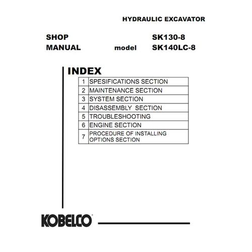 Jual Shop Manual Kobelco SK130-8, SK140LC-8 versi pdf - Kota Surabaya ...