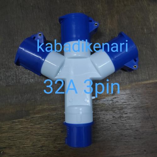 Jual INDUSTRIAL PLUG SOCKET CABANG 3 32A 3PIN IP44 CONECTOR T BUKAN ...