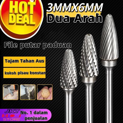 Jual 3X6 Mata bor / Mata tuner /Mata cuner / Rotary burr dua arah 1 - H ...