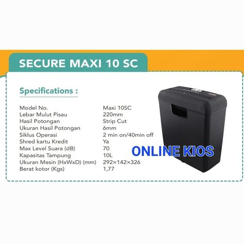 Jual SECURE MAXI 10SC Strip Cut Mesin - Penghancur Kertas Paper ...