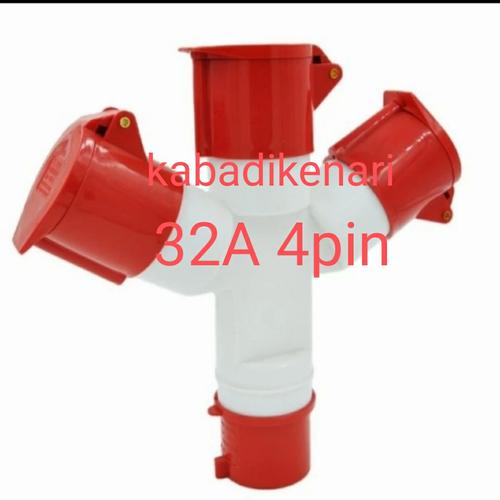 Jual INDUSTRIAL PLUG SOCKET CABANG 3 32A 4PIN IP44 CONECTOR T BUKAN ...