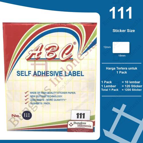 Jual Stiker Label ABC No 111 ( self adhesive label ) / label undangan ...