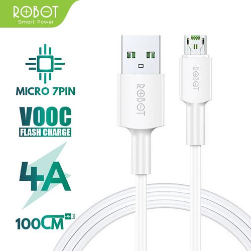 Jual KABEL DATA VOOC MICRO USB ROBOT RVM100 4A 7PIN FLASH CHARGING ...