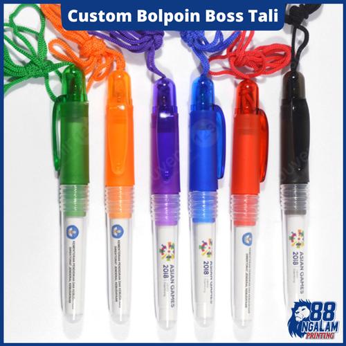 Jual Cetak Custom Pulpen Boss Tali Promosi Bolpoin Seminar Custom Pen ...