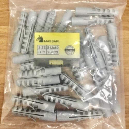 Jual Piser Untuk Skrup baut Tembok Ukuran S12x60 12mm Isi 25 Pcs - Kota ...