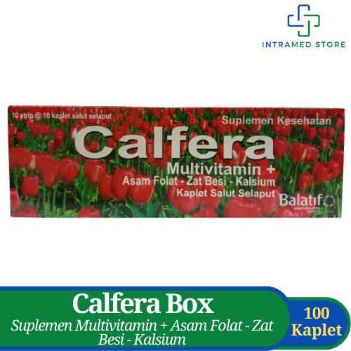 Jual Calfera Box isi 100 Kaplet - Suplemen Multivitamin + Asam Folat ...