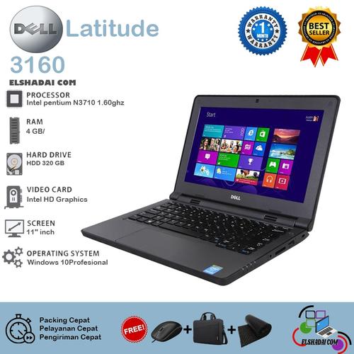 Jual Dell Latitude 3160.. INTEL N3710 4gb 320gb. wifi cam Mulussss slim ...