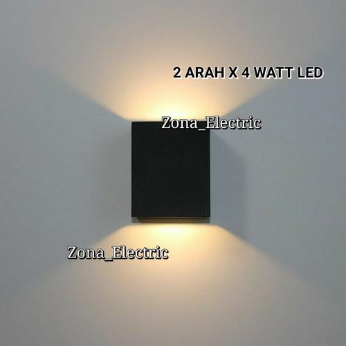 Jual LAMPU DINDING TAMAN LED 2 ARAH 4 WATT / WALL LIGHT OUTDOOR ...