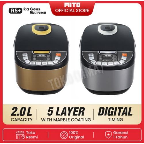 Promo Rice Cooker Mito R5 2 Liter Digital 8 in 1 Gold Silver Black ...