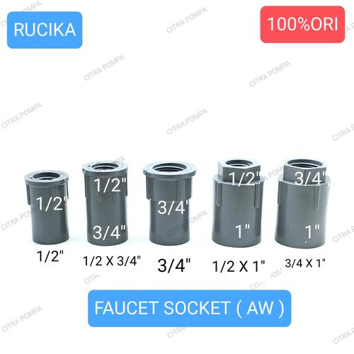 Jual RUCIKA FAUCET SOCKET AW /SDD1/2, SDD3/4,SDD 1/2X3/4,SDD1/2X1, SDD3 ...