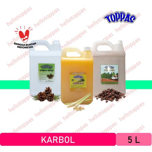 Promo GROSIR Toppas Karbol Sereh / Karbol Wangi 5liter - karbol pine ...