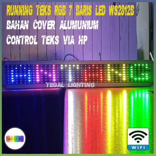 Jual LED Panel Running Text Frame Alumunium 100 Cm Teks Ubah Via ...
