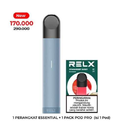 Jual RELX Bundle Essential Steel Blue Device and Pods - Golden Slice ...