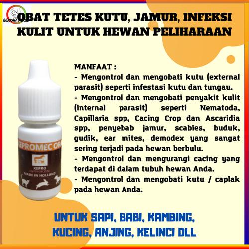 Jual OBAT TETES KUTU GUDIK ANJING KUCING SAPI BABI KAMBING KEPROMAC ...