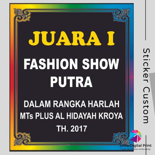 Jual Cetak Stiker Piala / Sticker Free Custom - Kab. Tangerang - Sinta ...