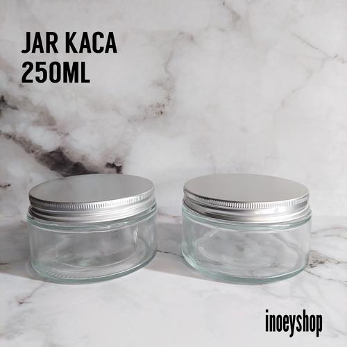 Jual TOPLES JAR KACA BULAT 250ML - TUTUP SILVER, DENGAN BUBBLE - Kota ...