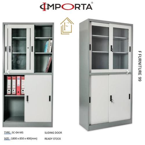 Jual LEMARI ARSIP IMPORTA SC-04 MS UP GLASS DOWN STEEL SLIDING CABINET ...
