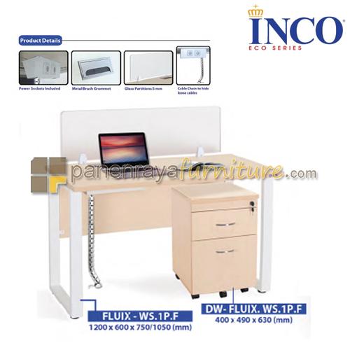Jual Meja Kantor Staff Inco by Indachi Fluix - WS.1P.F 120x60x75/1050 ...