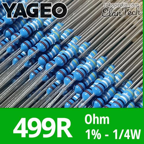 Jual Resistor Yageo 499R 1/4W 1% 0.25W 1/4 W 499 Ohm ElanTech - Jakarta ...
