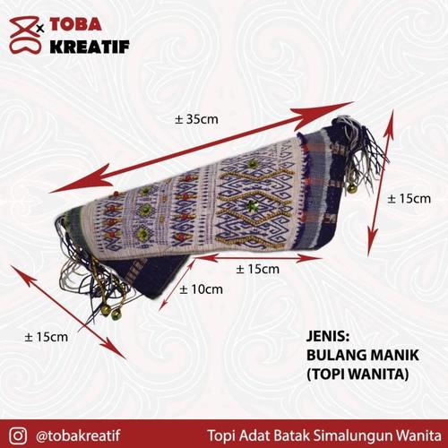 Jual Topi Adat Batak Simalungun Wanita (Bulang Manik) - Ungu - Jakarta ...