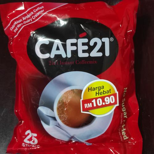 Promo Cafe 21 2 in 1 instant coffeemix Kopi Tanpa Gula Cafe21 2in1 ...